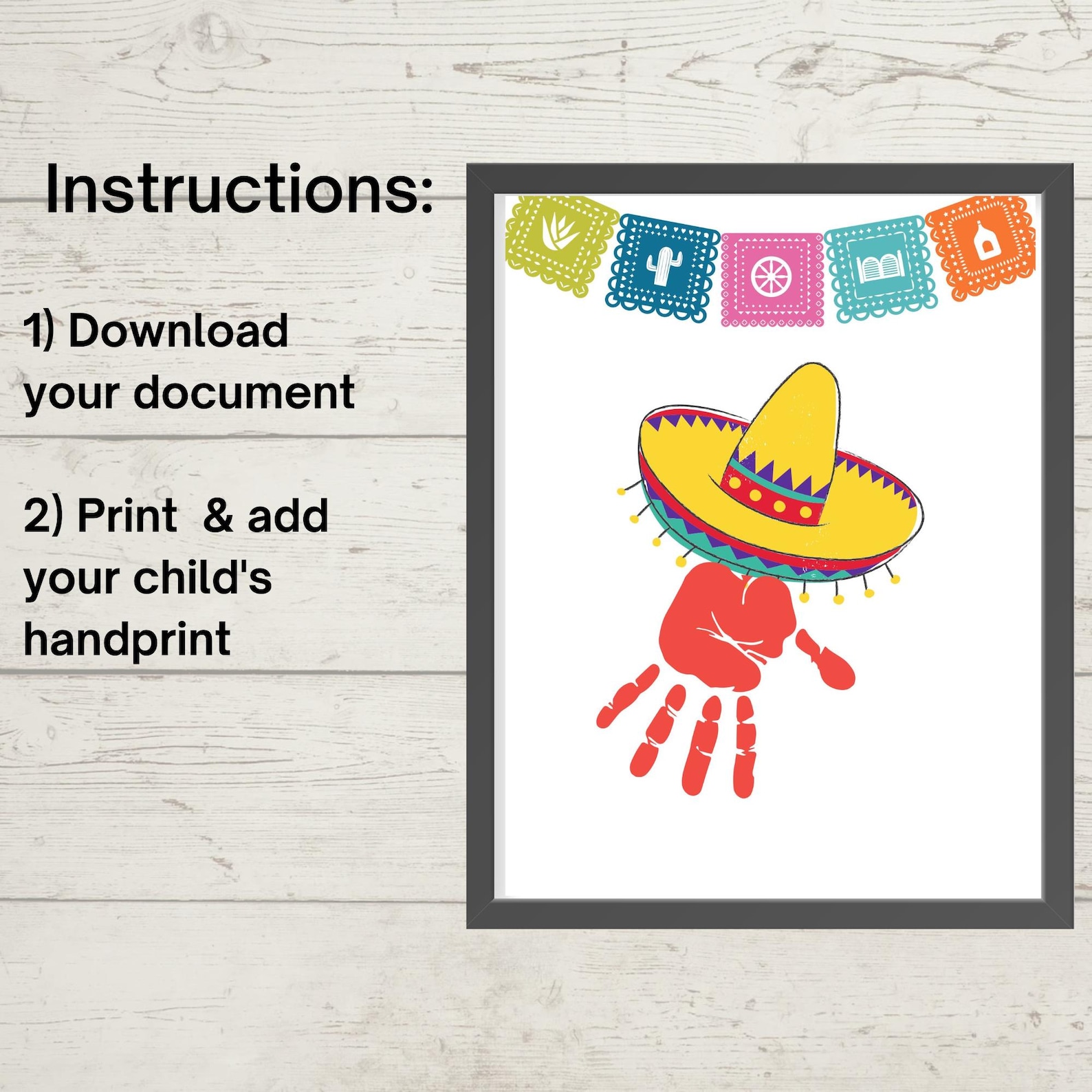 Sombrero Handprint or Footprint Craft, Hispanic Heritage Month Craft ...