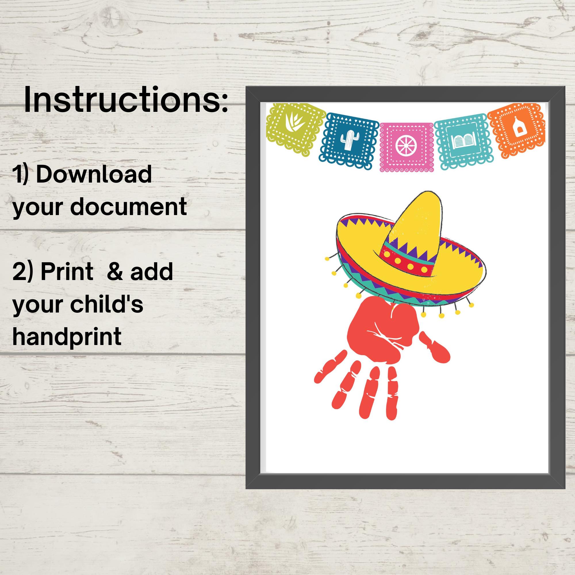 Sombrero Handprint or Footprint Craft, Hispanic Heritage Month Craft ...