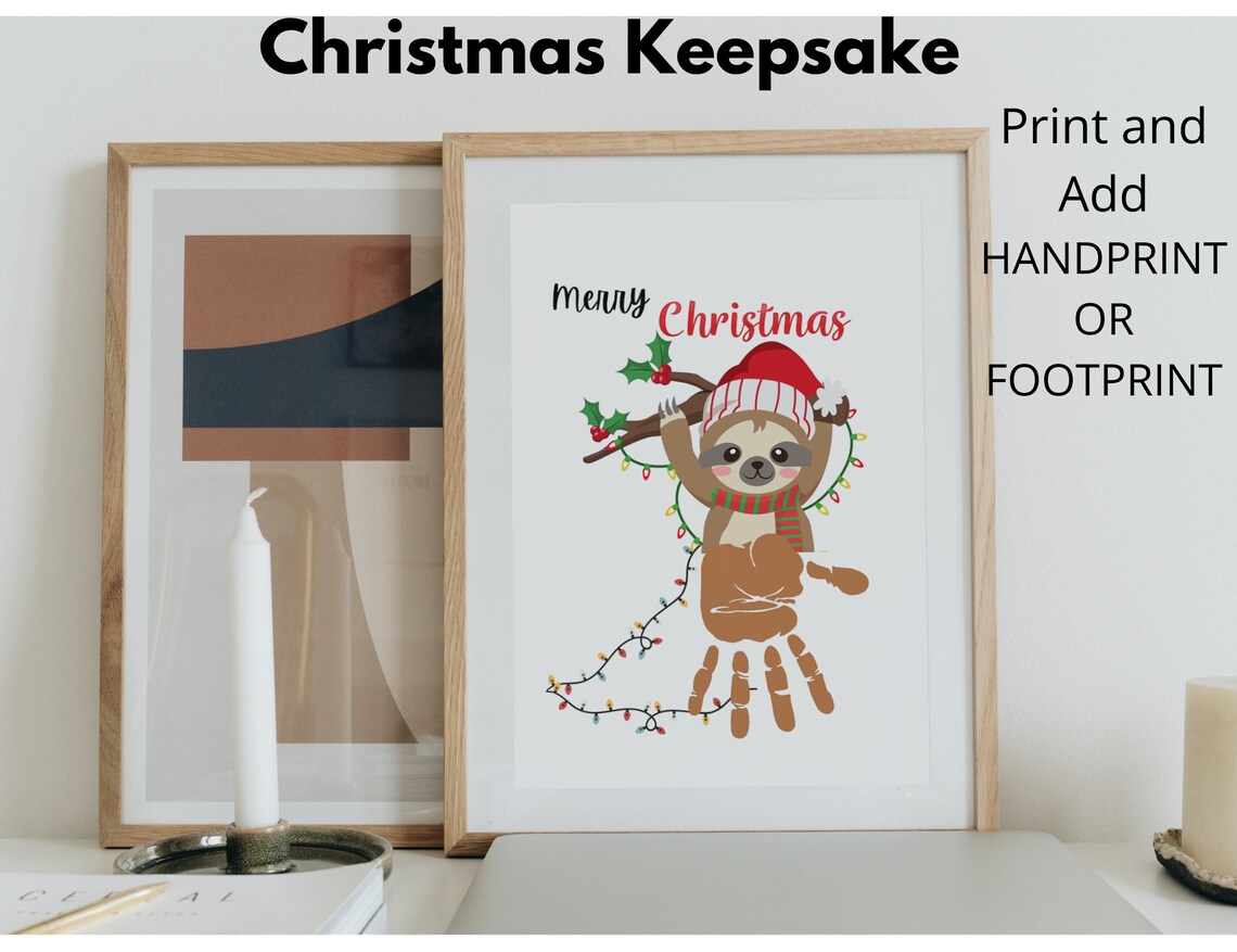 Christmas Cute Handprint Craft Bundle, Printable Keepsake, Christmas ...