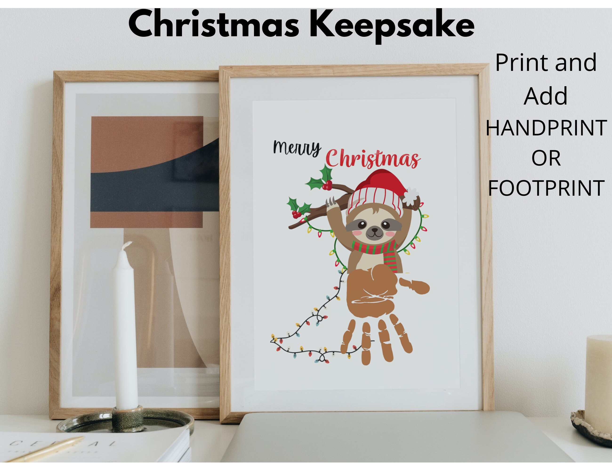 Christmas Cute Handprint Craft Bundle, Printable Keepsake, Christmas ...