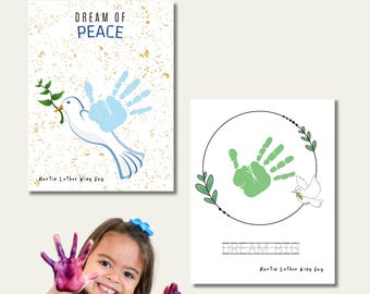 MLK Handprint Craft Printable Martin Luther King Activity for Kids ...