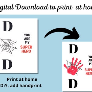 Father's Day Handprint Keepsake, Father's Day Handprint Art, Keepsake ...