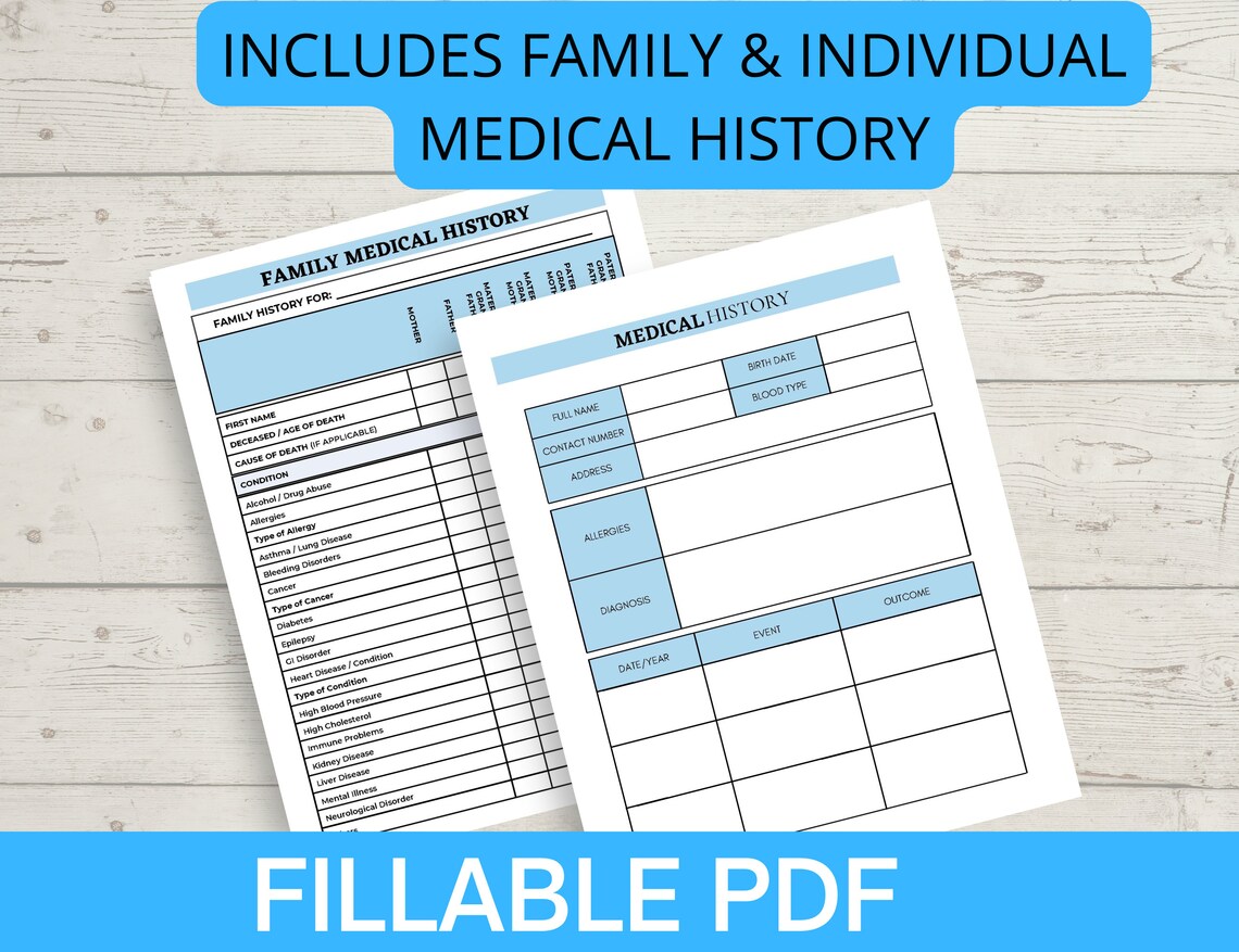 Medical Binder Medical Planner Editable Doctor Visit Planner - Etsy