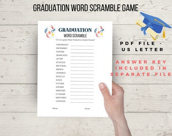 Set of 3 College Graduation Games, Word Search, Word Scramble, Anagram ...