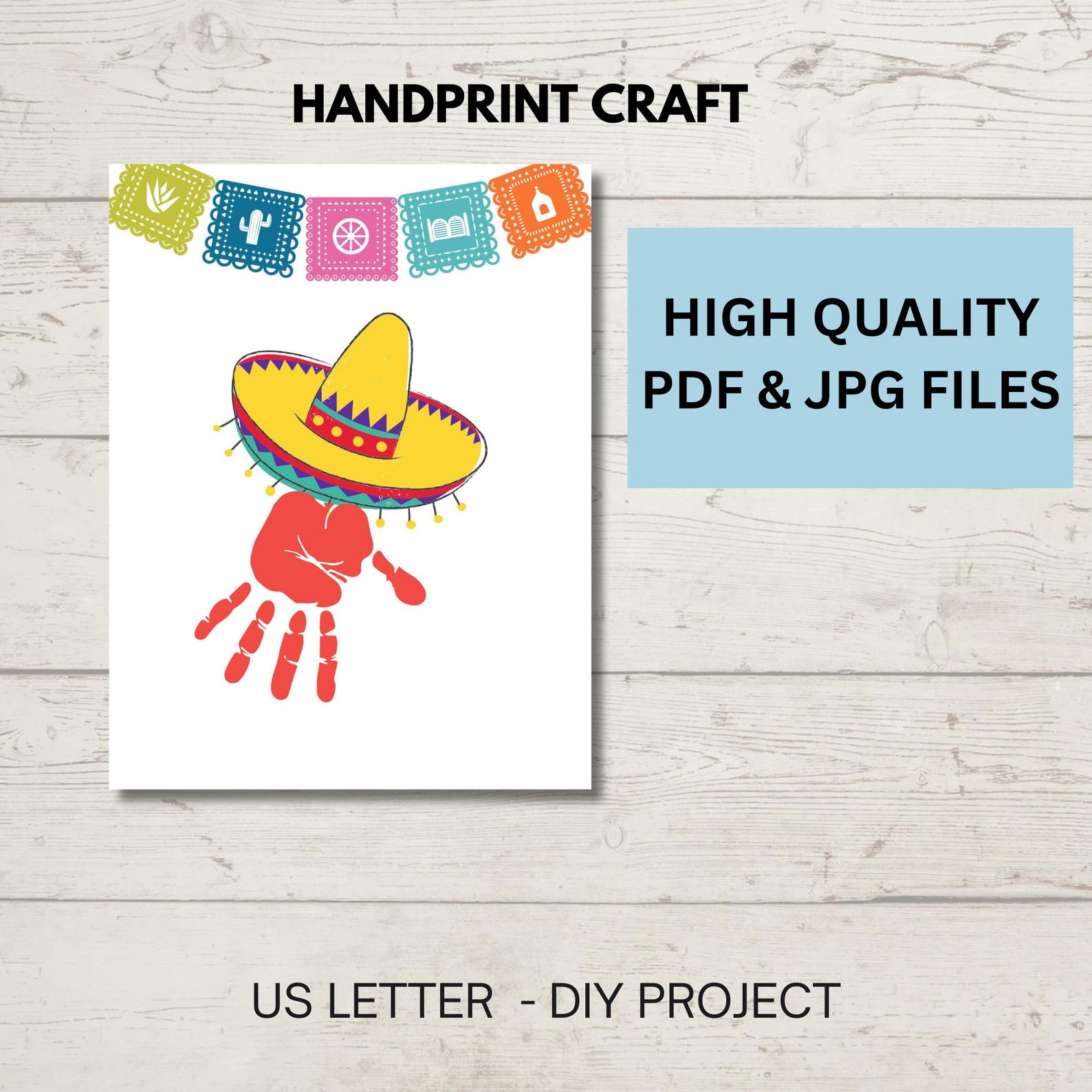 Sombrero Handprint or Footprint Craft, Hispanic Heritage Month Craft ...