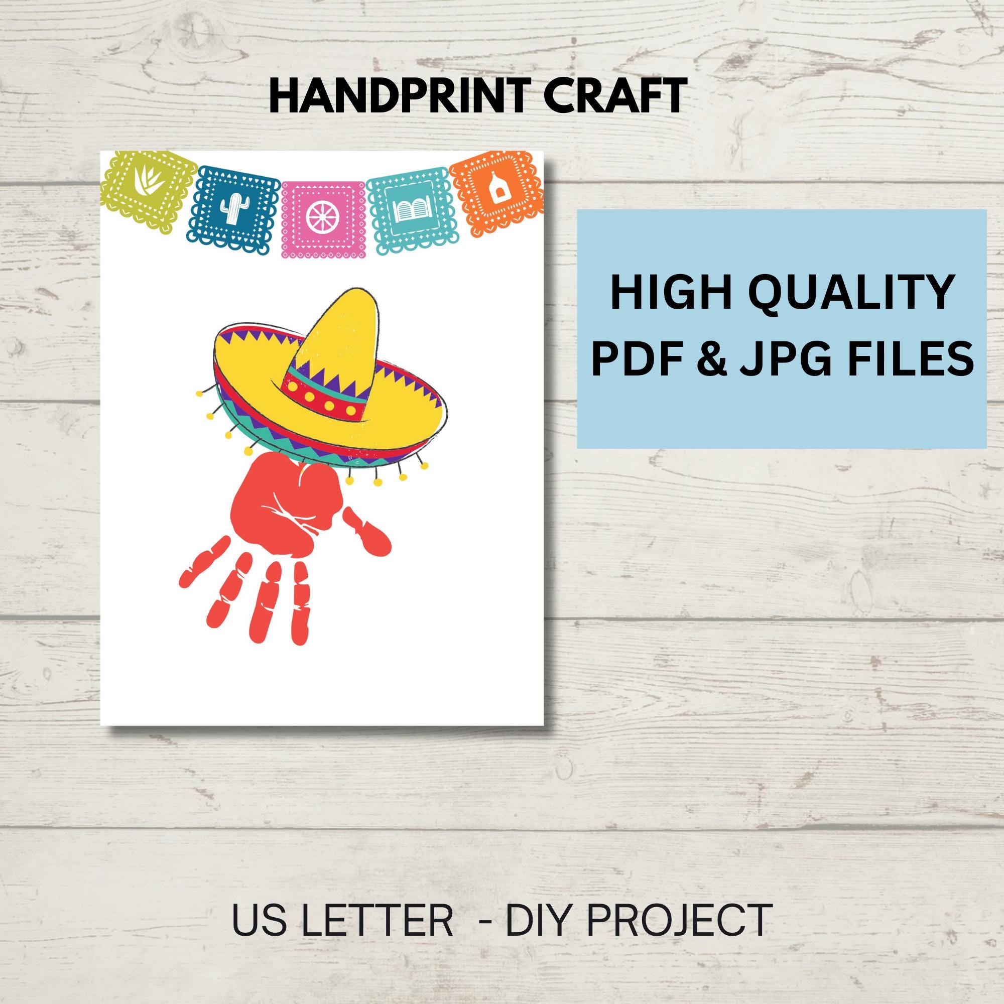 Sombrero Handprint or Footprint Craft, Hispanic Heritage Month Craft ...
