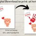 Cute Little Teddy Bear Handprint or Footprint Craft Printable ...