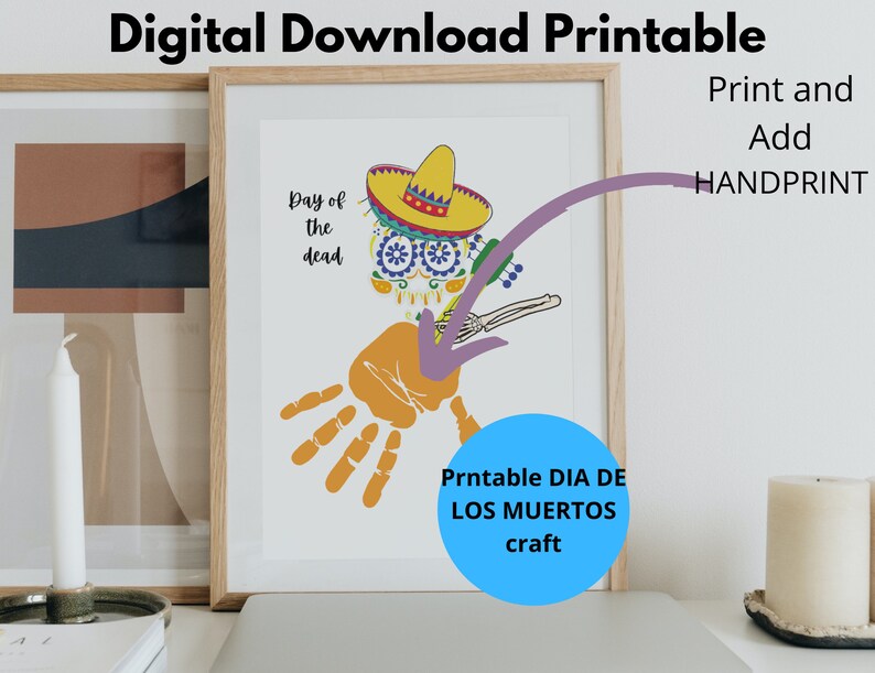 Dia De Los Muertos Handprint Craft Printable Keepsake, Day of the Dead ...