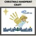 Christmas Angel Handprint Craft Printable Keepsake, Christmas Handprint ...