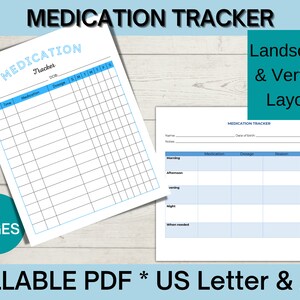 Medication Tracker Fillable, Editable Medication Log, Medicine Tracker ...