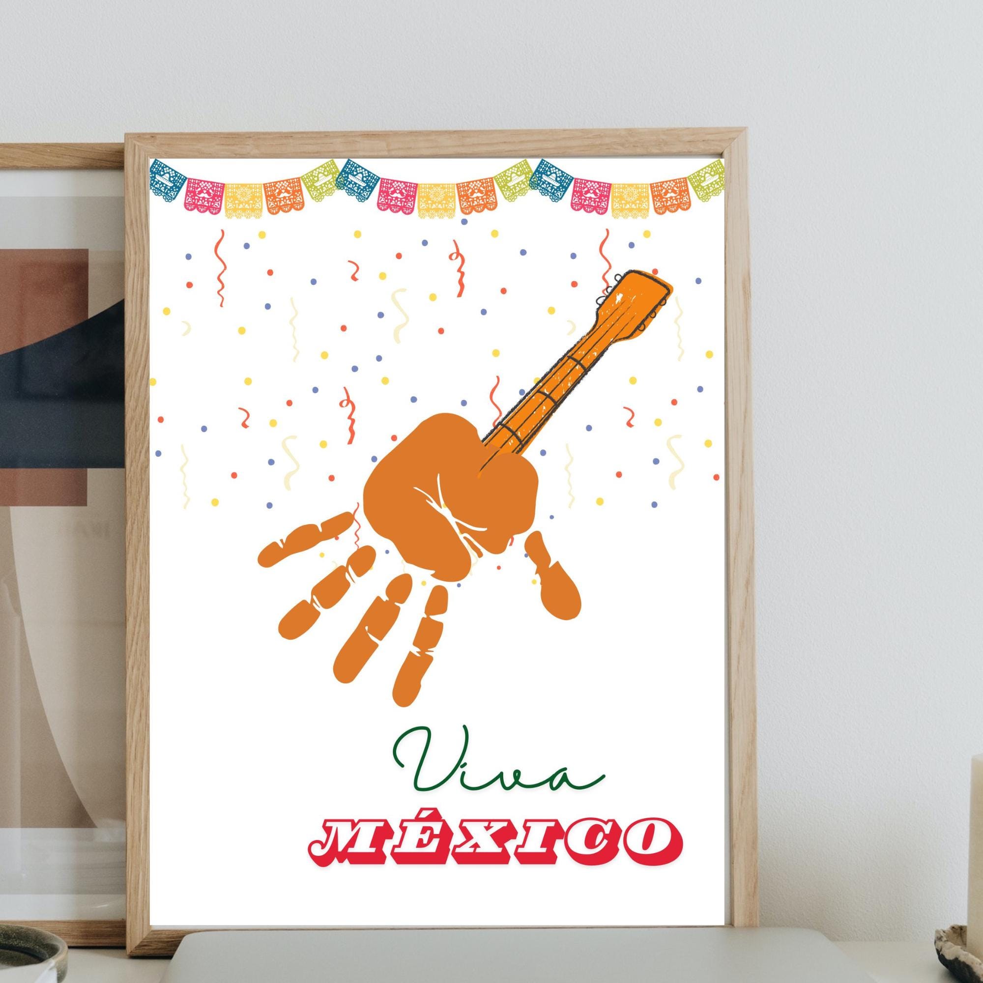 Guitar Handprint or Footprint Craft, Hispanic Heritage Month Craft ...
