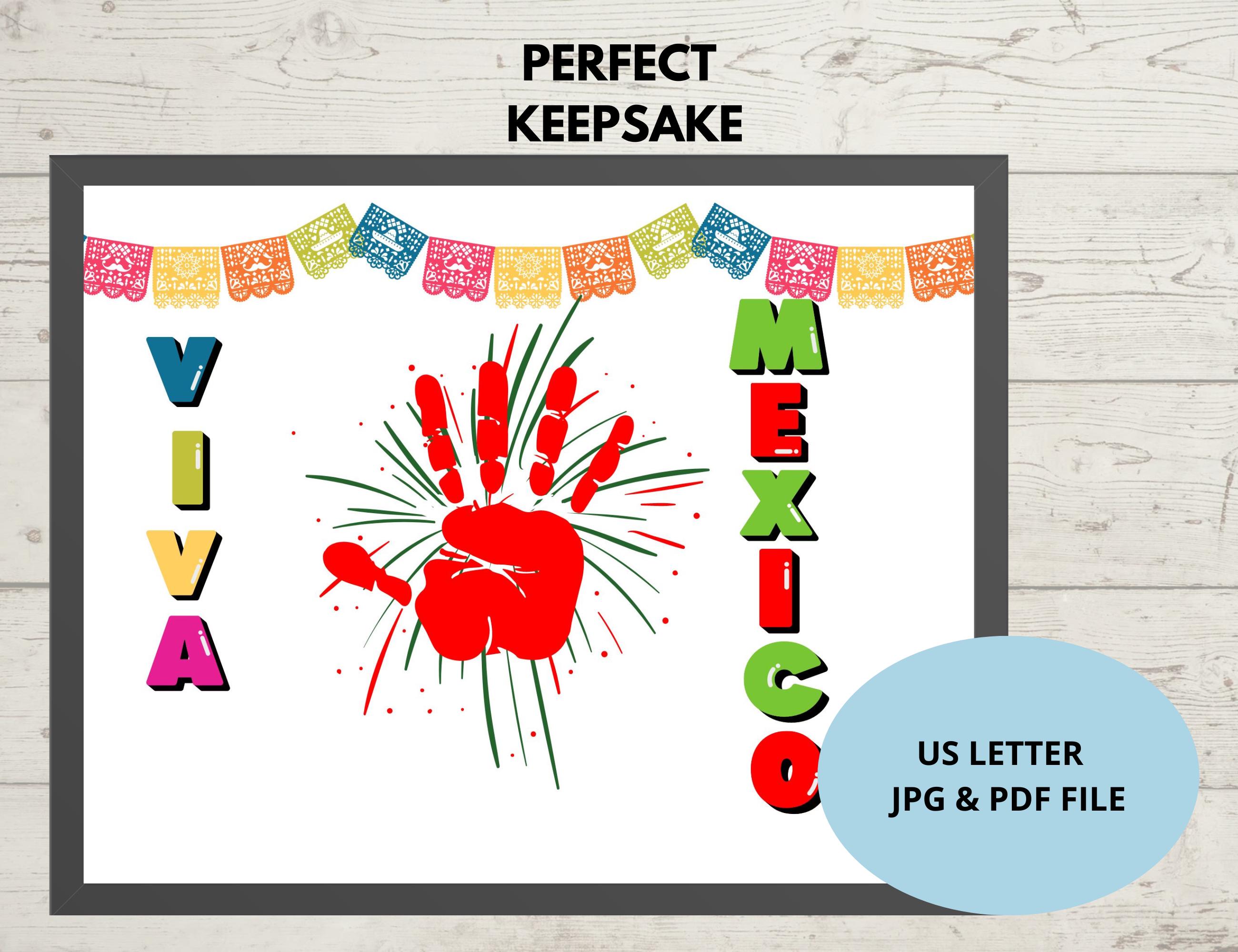 Viva Mexico Handprint or Footprint Craft, Hispanic Heritage Month Craft ...
