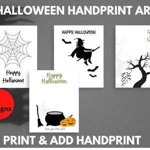 Halloween Handprint Art Printable, Halloween Activity, Halloween Craft ...