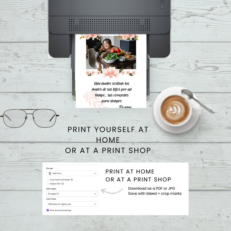 Mothers Day Poem Printable With Photo, Canva Editable, English and ...