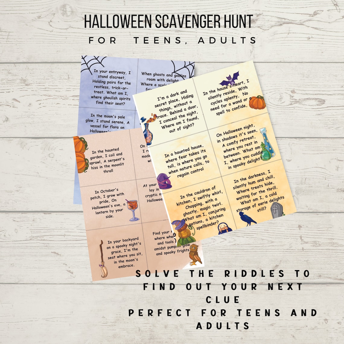 Halloween Scavenger Hunt Adults, Teens, Halloween Scavenger Hunt ...