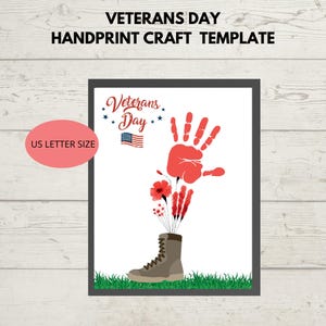 Veterans Day Handprint Art, Thank You Veterans Handprint Craft ...