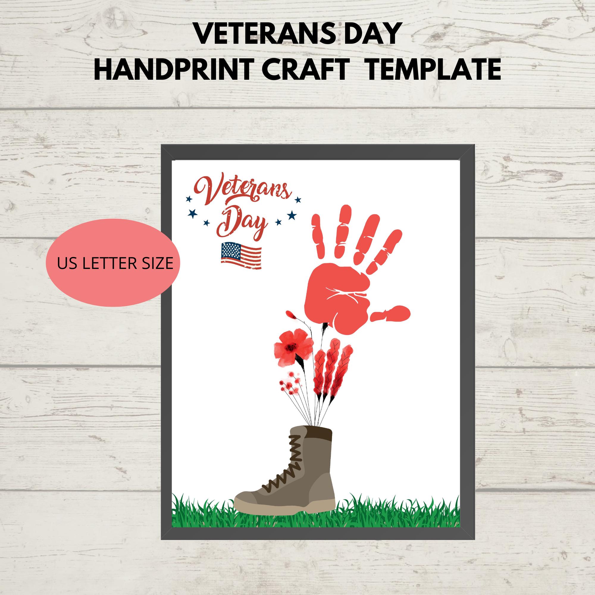 Veterans Day Handprint Art, Thank You Veterans Handprint Craft ...