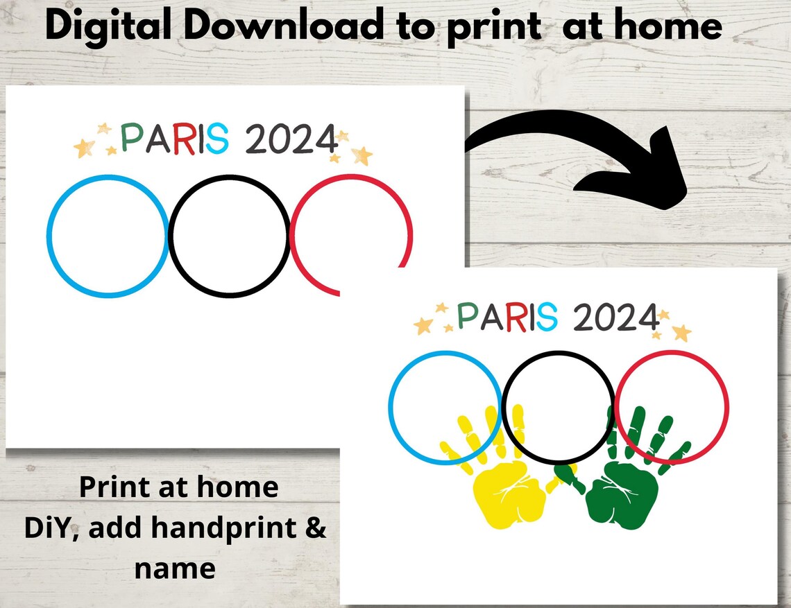 Summer Games 2024 Handprint Craft Printable Keepsake, Paris 2024 ...