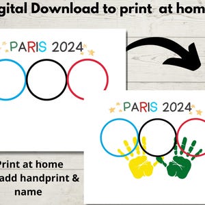 Summer Games 2024 Handprint Craft Printable Keepsake, Paris 2024 ...