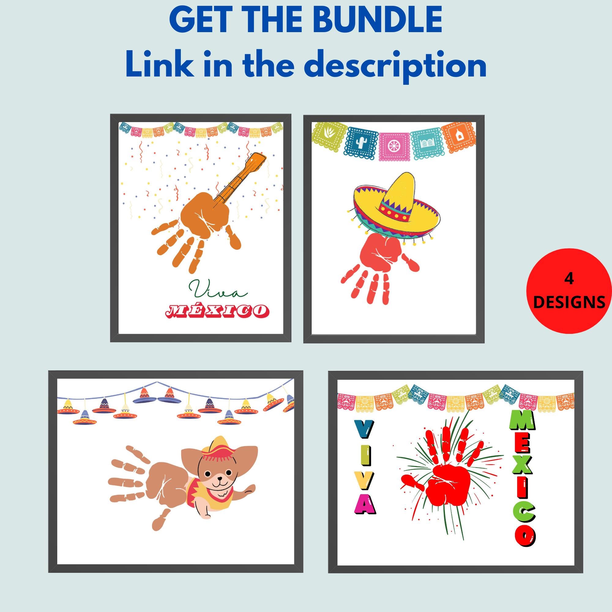 Viva Mexico Handprint or Footprint Craft, Hispanic Heritage Month Craft ...