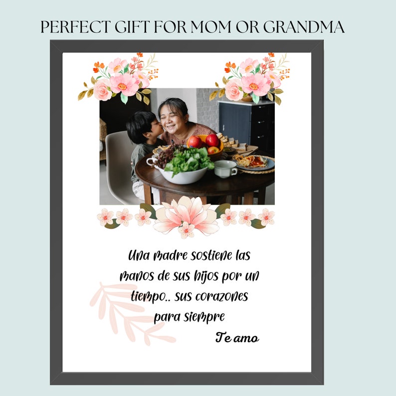 Mothers Day Poem Printable With Photo, Canva Editable, English and ...