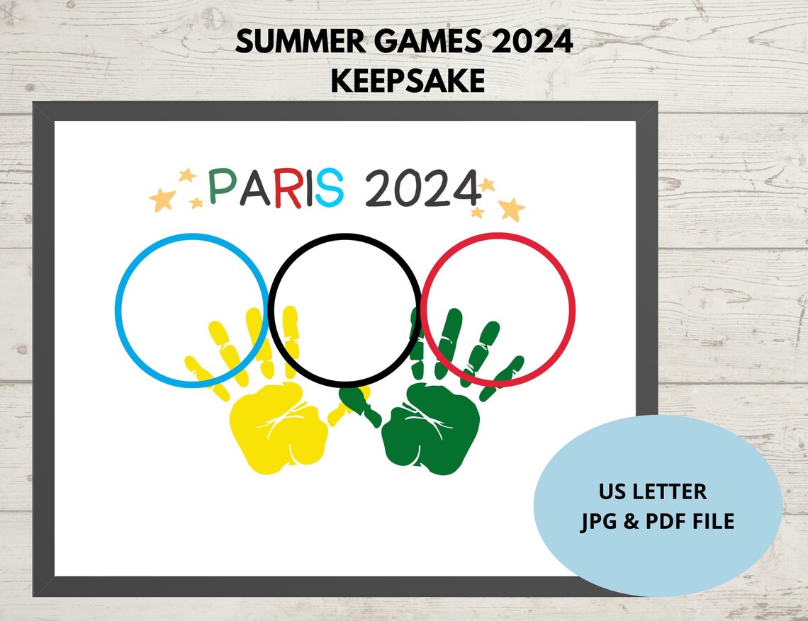 Summer Games 2024 Handprint Craft Printable Keepsake, Paris 2024 ...