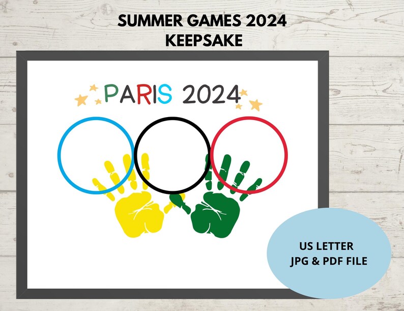 Summer Games 2024 Handprint Craft Printable Keepsake, Paris 2024 ...