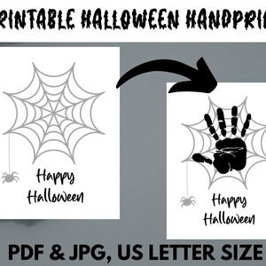 Halloween Handprint Art Printable, Halloween Activity, Halloween Craft ...