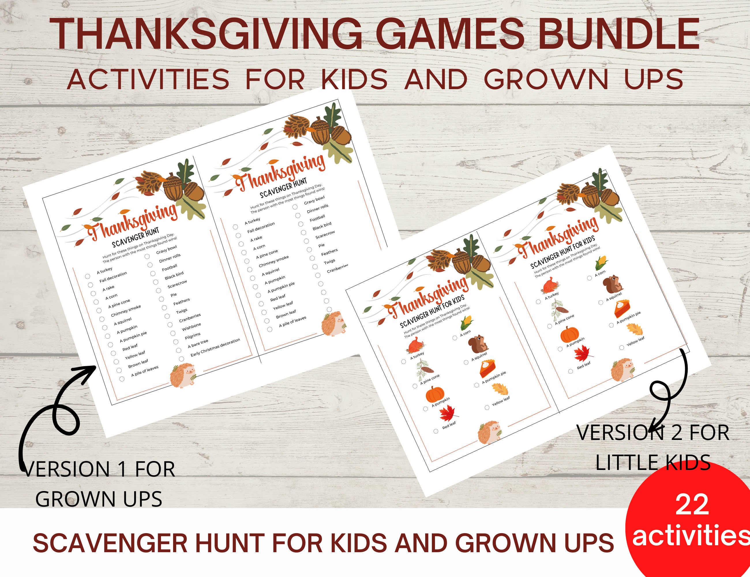 Thanksgiving Game Bundle Printable, Thanksgiving Activities Handprint ...