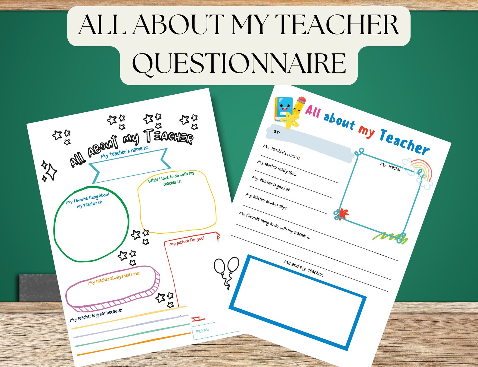 All About My Teacher Questionnaire, Teacher Interview, Teacher ...