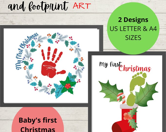Christmas Handprint Craft, Christmas Santa Footprint Art, Christmas ...
