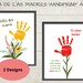 Mothers Day Handprint Art, Gift for Abuela in Spanish, Flowers Bouquet ...