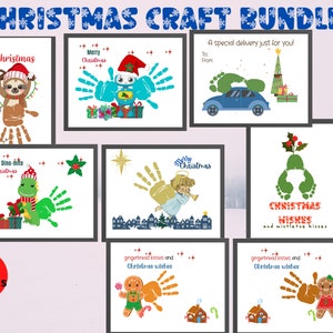 Christmas Cute Handprint Craft Bundle, Printable Keepsake, Christmas ...