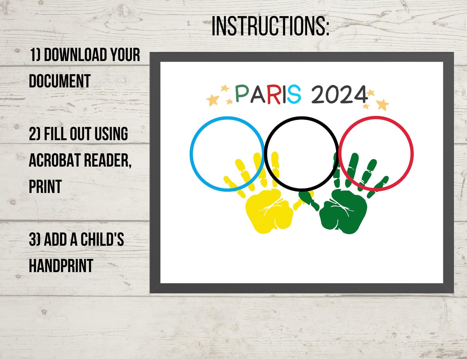Summer Games 2024 Handprint Craft Printable Keepsake, Paris 2024 ...