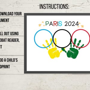 Summer Games 2024 Handprint Craft Printable Keepsake, Paris 2024 ...