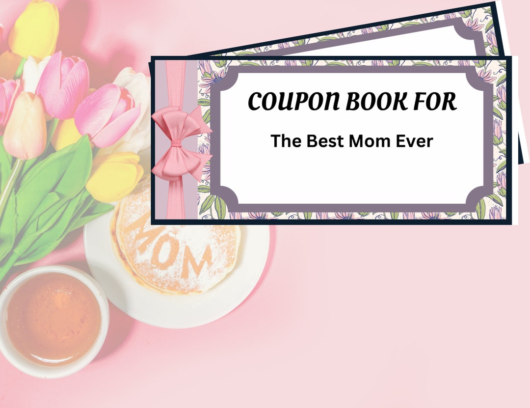 Mother's Day Coupon Book, Editable Coupon Book for Mom Gift From Kids ...