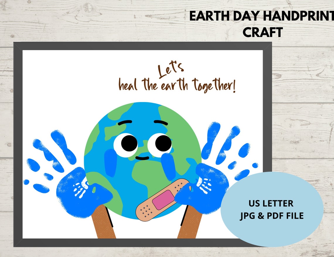 Earth Day Handprint Art, Lets Heal the Earth Together , Preschool ...