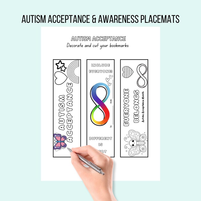 Autism Infinity Symbol Craft, Autism Awareness and Acceptance Printable ...