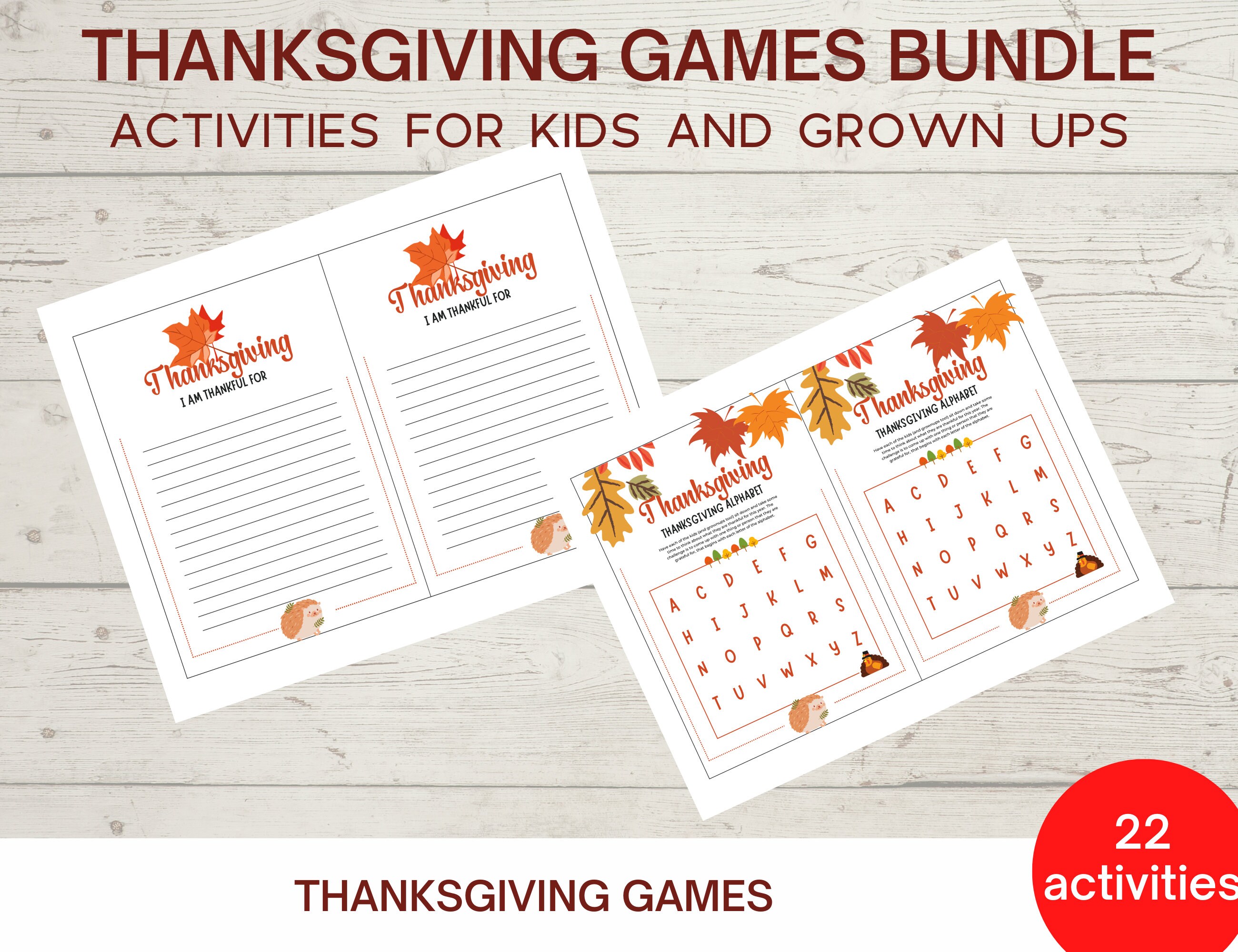 Thanksgiving Game Bundle Printable, Thanksgiving Activities Handprint ...