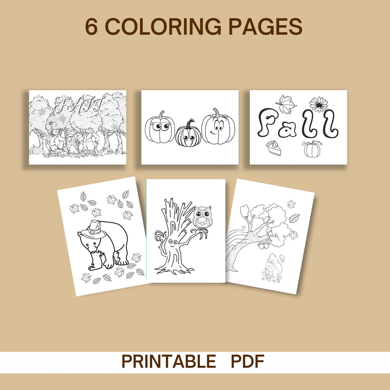 Fall Coloring Pages and Crafts for Kids, Autumn Coloring Pages ...