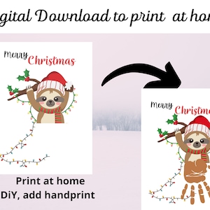 Christmas Cute Handprint Craft Bundle, Printable Keepsake, Christmas ...