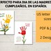 Mothers Day Handprint Art, Gift for Abuela in Spanish, Flowers Bouquet ...