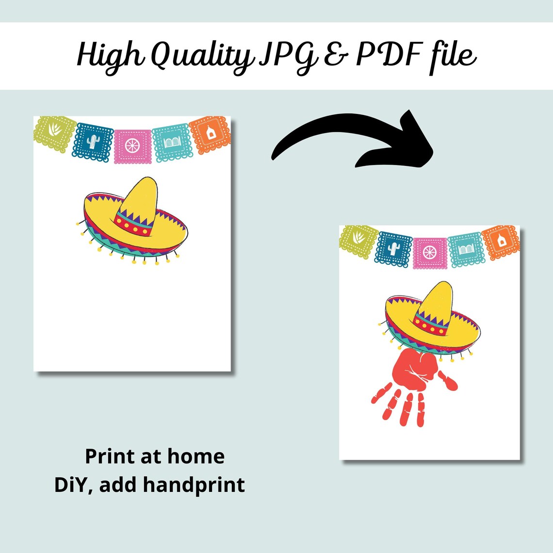 Sombrero Handprint or Footprint Craft Bundle, Hispanic Heritage Month ...