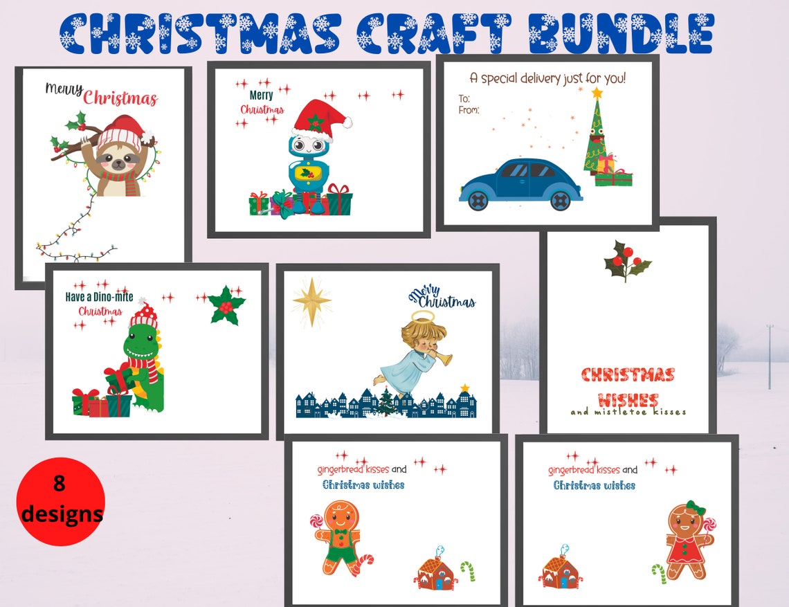 Christmas Cute Handprint Craft Bundle, Printable Keepsake, Christmas ...
