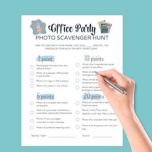 Office Scavenger Hunt, Photo Scavenger Hunt for Adults, Team Building ...