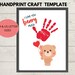 Cute Little Teddy Bear Handprint or Footprint Craft Printable ...