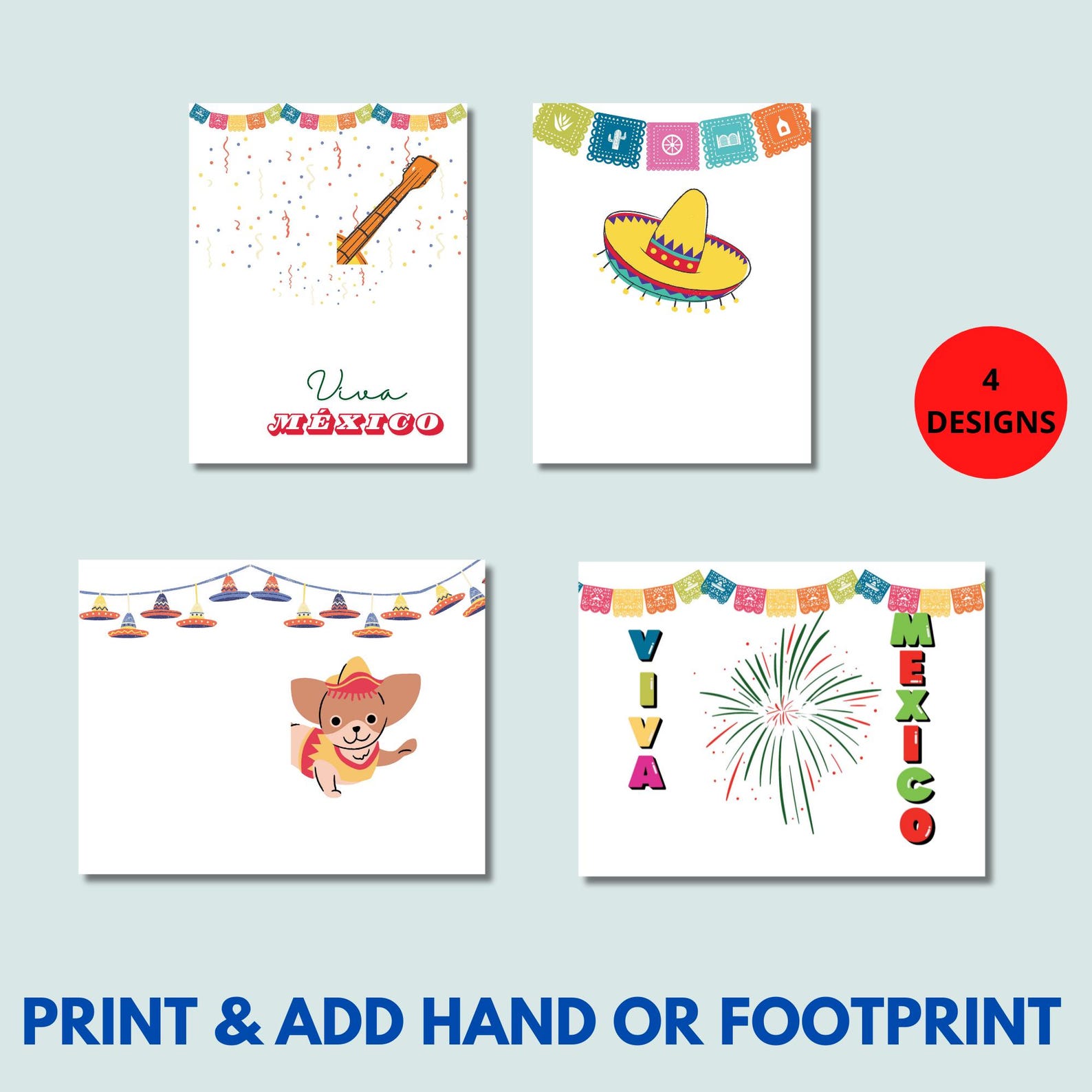 Sombrero Handprint or Footprint Craft Bundle, Hispanic Heritage Month ...