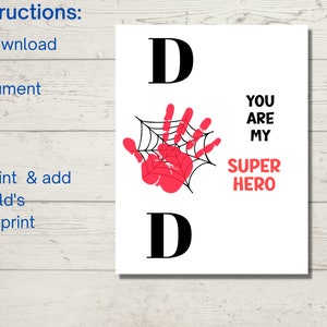 Father's Day Handprint Keepsake, Father's Day Handprint Art, Keepsake ...