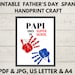 Fathers Day Handprint Art, Gift for Dad in Spanish, Super Hero ...