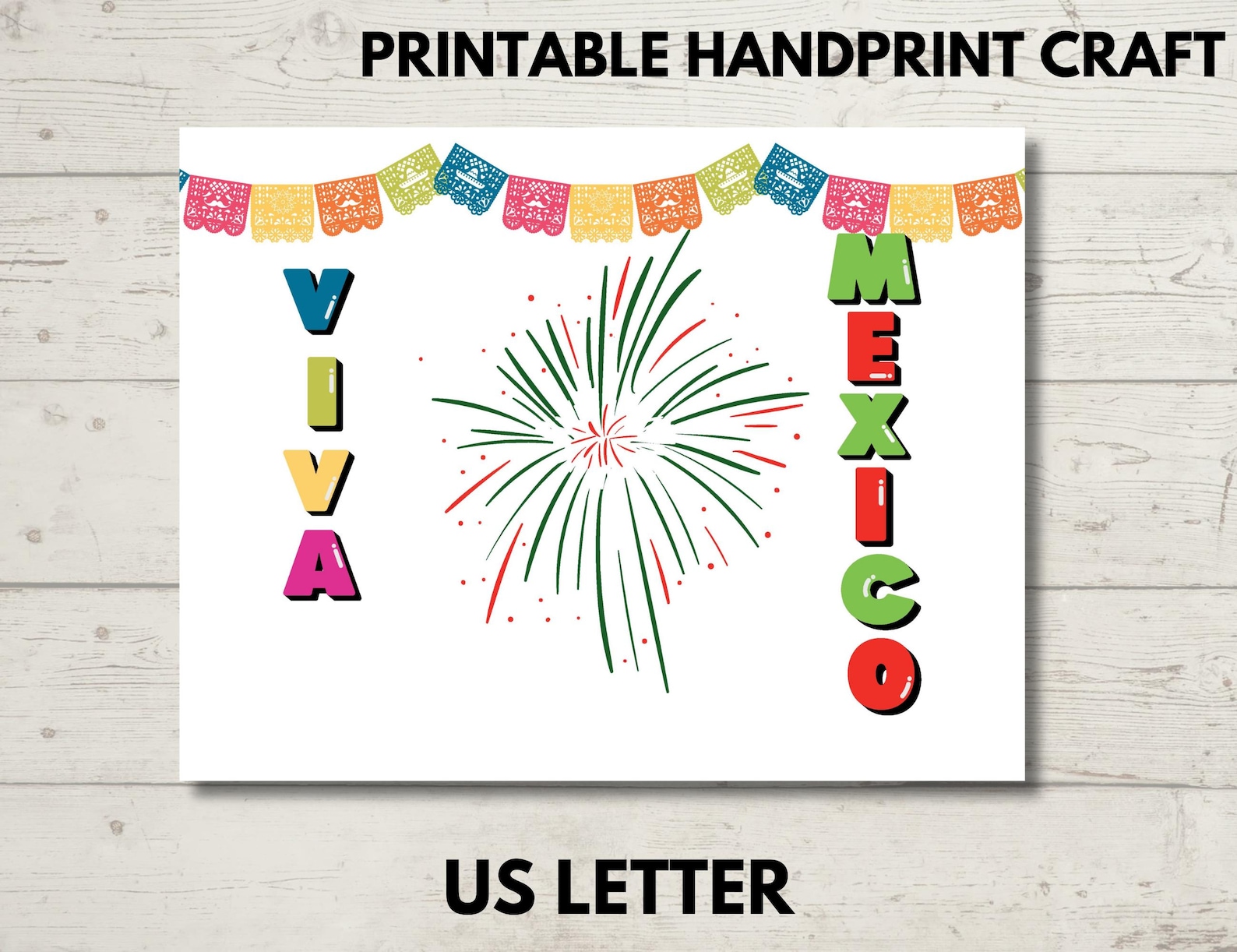 Viva Mexico Handprint or Footprint Craft, Hispanic Heritage Month Craft ...